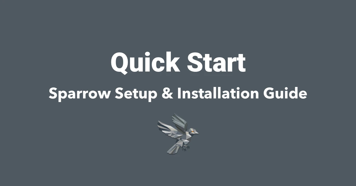 Quick Start – Sparrow Wallet